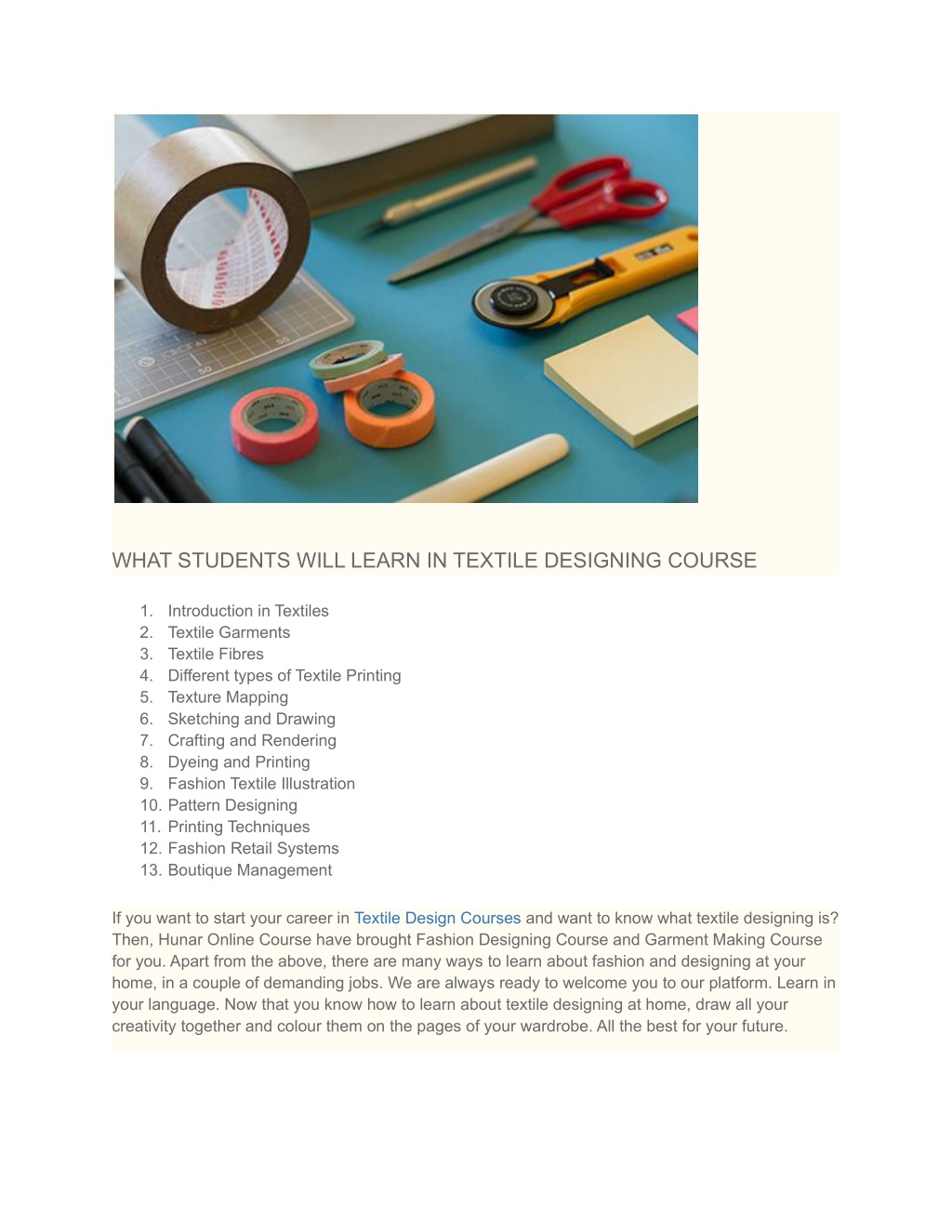 PPT - Learn Textile Design Courses with Hunar Online App PowerPoint ...