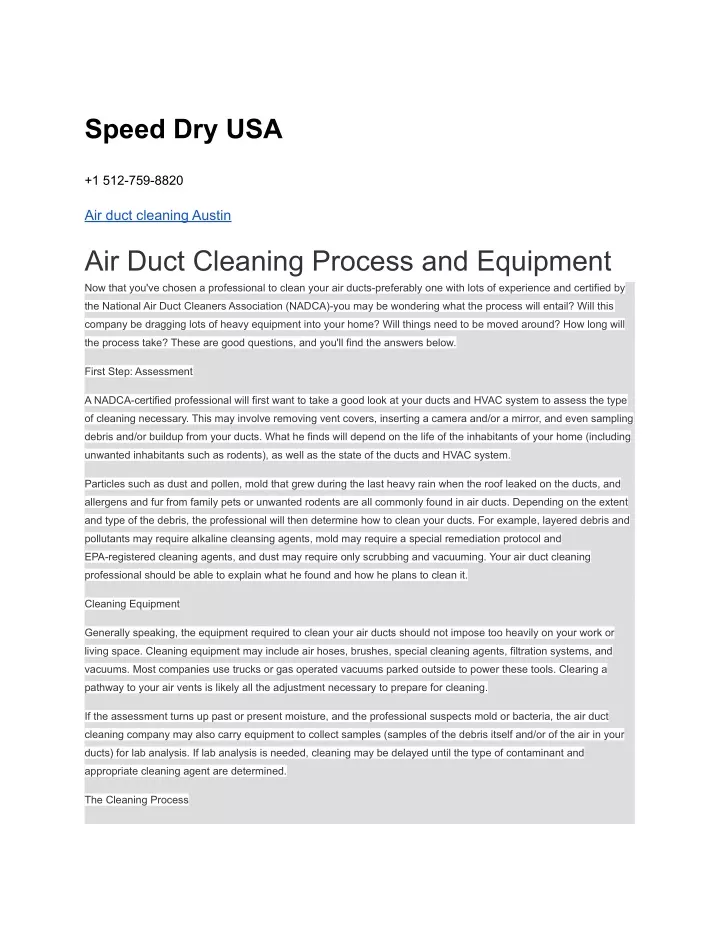 PPT - Speed Dry USA PowerPoint Presentation, free download - ID:11794822