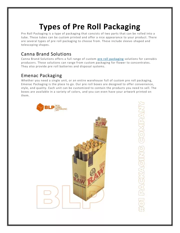 PPT - Types of Pre Roll Packaging PowerPoint Presentation, free download - ID:11794880