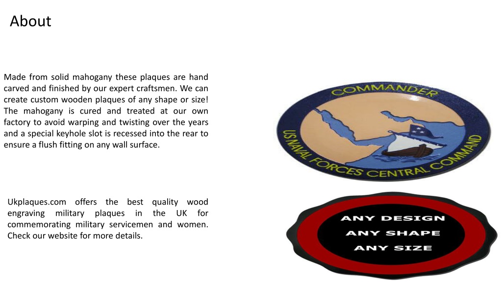 PPT - Wood Engraved Military Plaques Uk Ukplaques.com PowerPoint ...