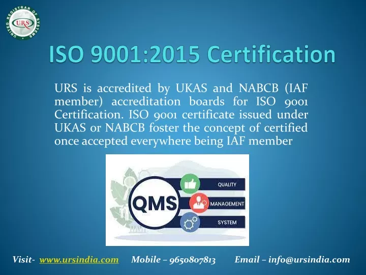 PPT - ISO 9001 - Quality Management System PowerPoint Presentation ...