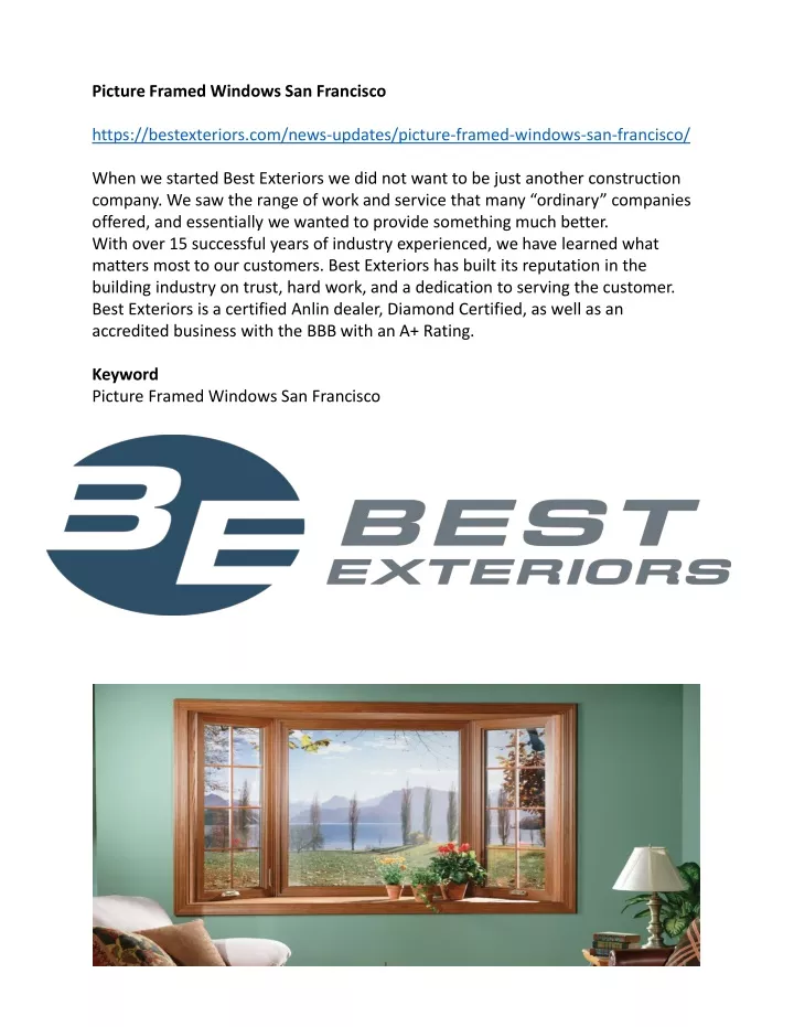 PPT - Picture Framed Windows San Francisco PowerPoint Presentation ...