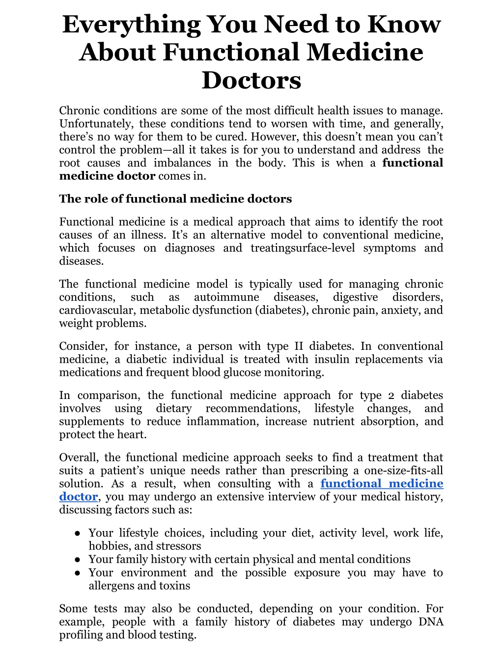 PPT - Everything You Need to Know About Functional Medicine Doctors ...