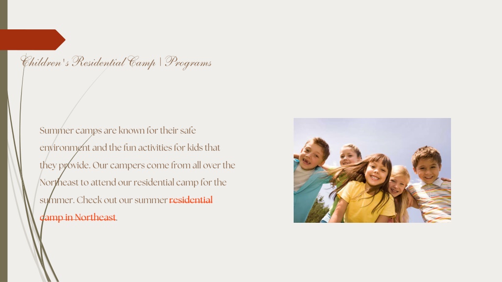 PPT - Great Summer Residential Camp in Northeast PowerPoint ...