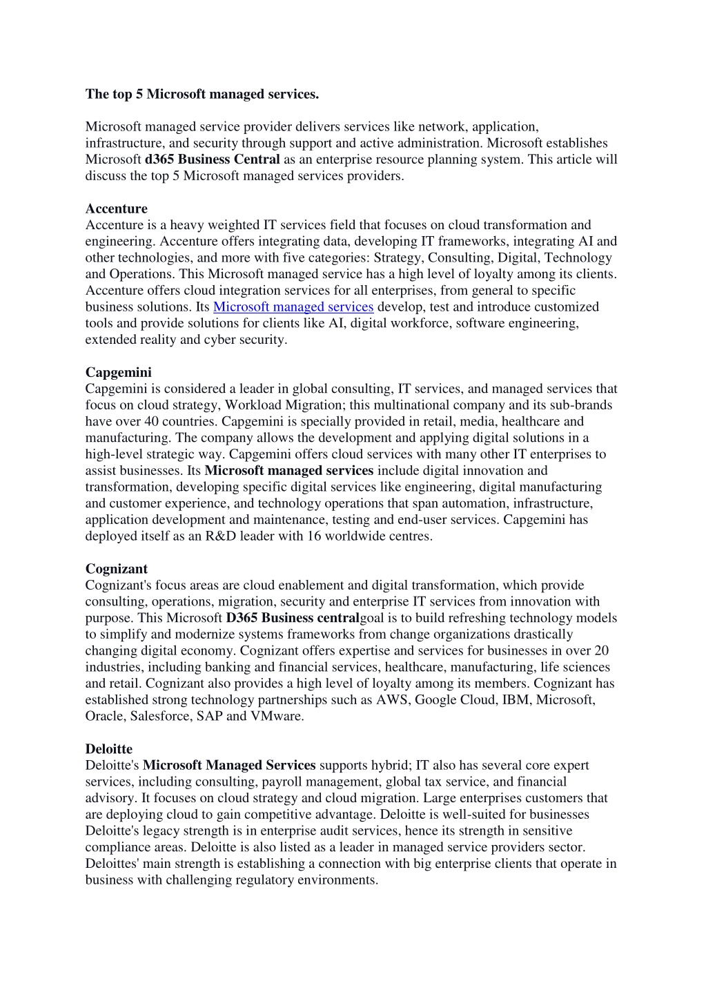 PPT - The top 5 Microsoft managed services PowerPoint Presentation ...