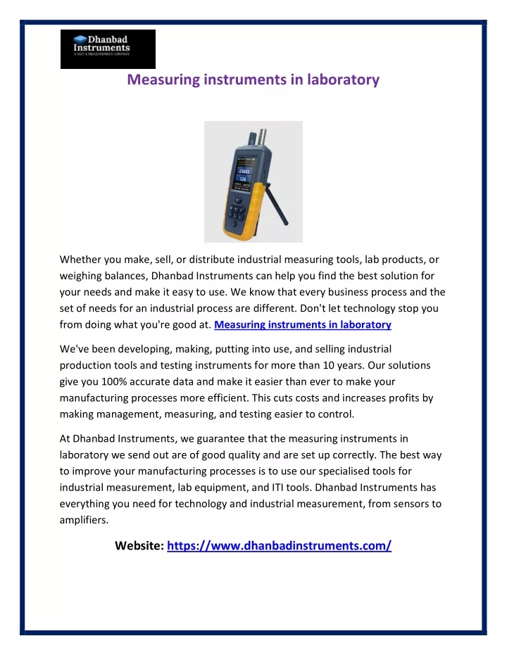 PPT - Measuring instruments in laboratory PowerPoint Presentation, free ...