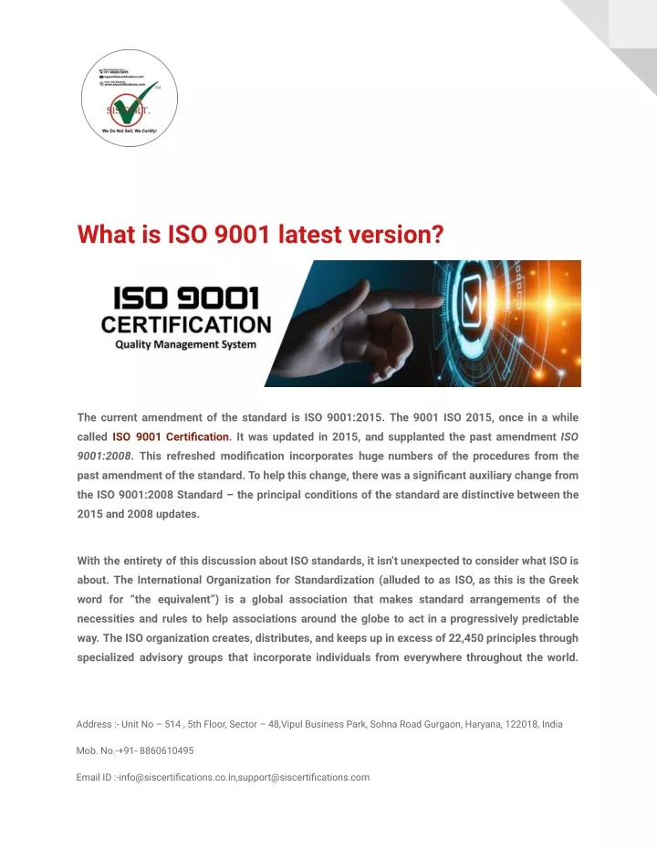 PPT - What is ISO 9001 latest version PowerPoint Presentation, free ...
