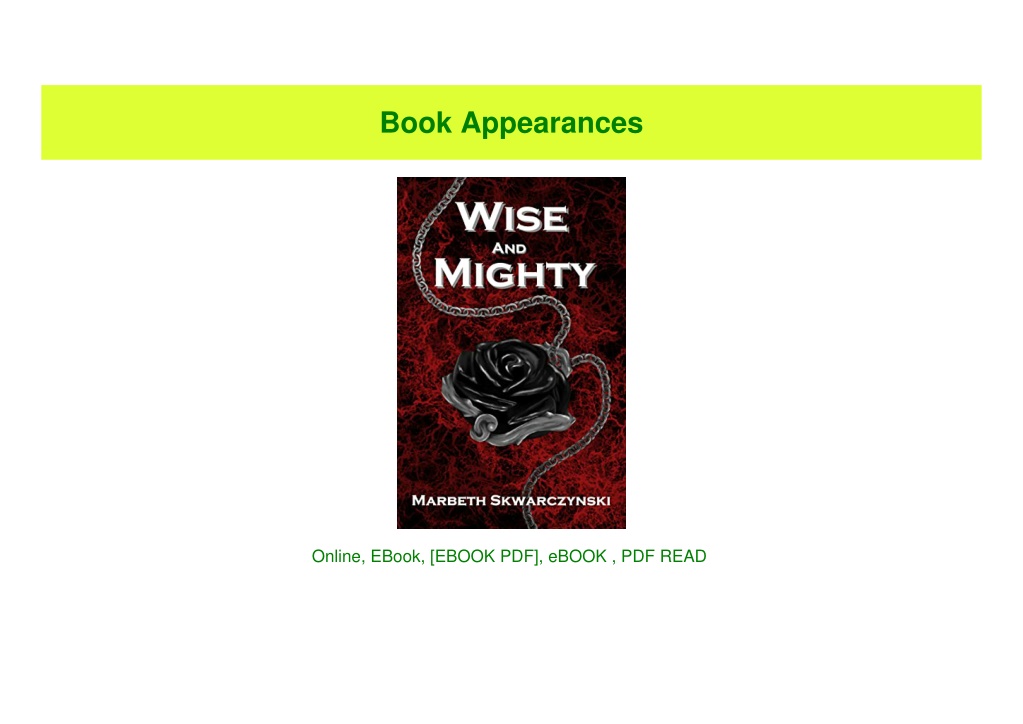 PPT - {EBOOK} Wise and Mighty (The Rose Collection Book 5) Full PDF ...
