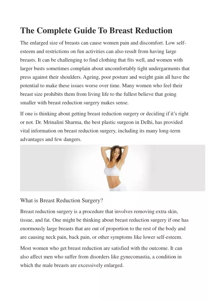 PPT - The Complete Guide To Breast Reduction PowerPoint Presentation ...