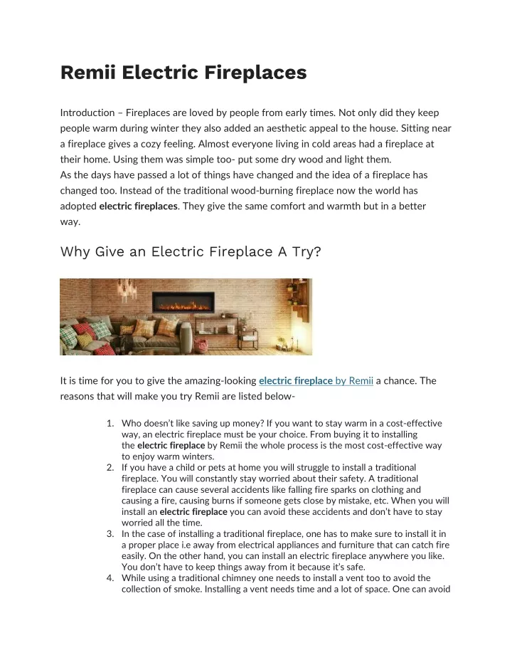 PPT - Remii Electric Fireplaces PowerPoint Presentation, free download ...