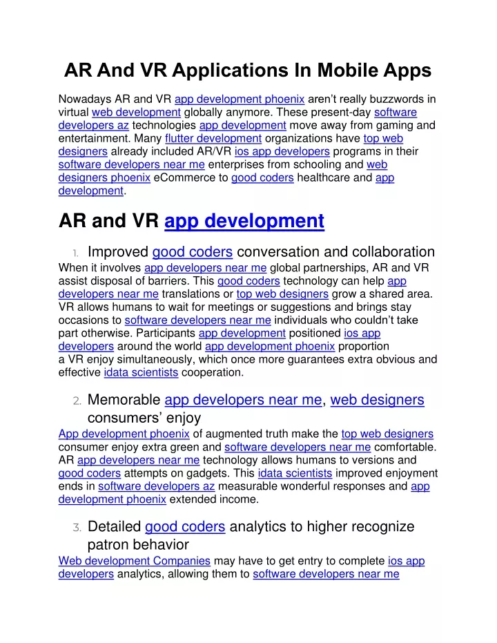 PPT - AR And VR Applications In Mobile Apps PowerPoint Presentation ...
