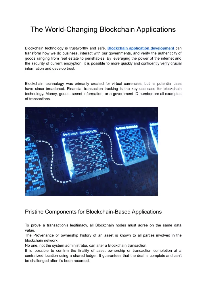 PPT - The World-Changing Blockchain Applications PowerPoint ... PPT - The World-Changing Blockchain Applications PowerPoint ...