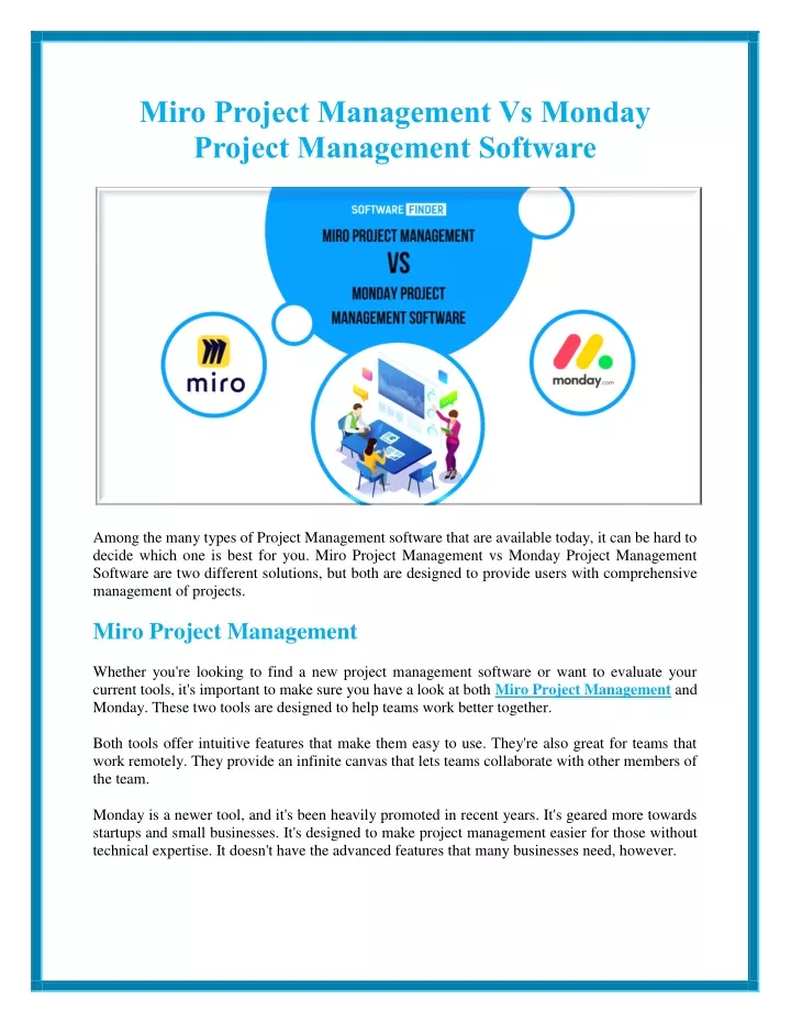 PPT - Miro Project Management vs Monday Project Management Software ...