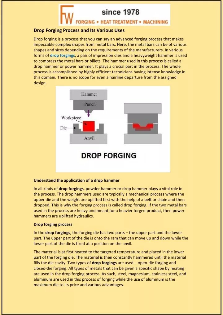PPT - Drop Forging Process and Its Various Uses PowerPoint Presentation ...