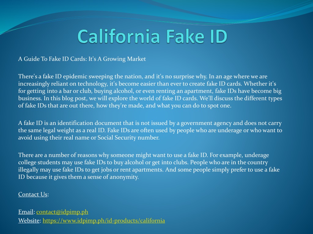 PPT - California Fake ID PowerPoint Presentation, free download - ID ...