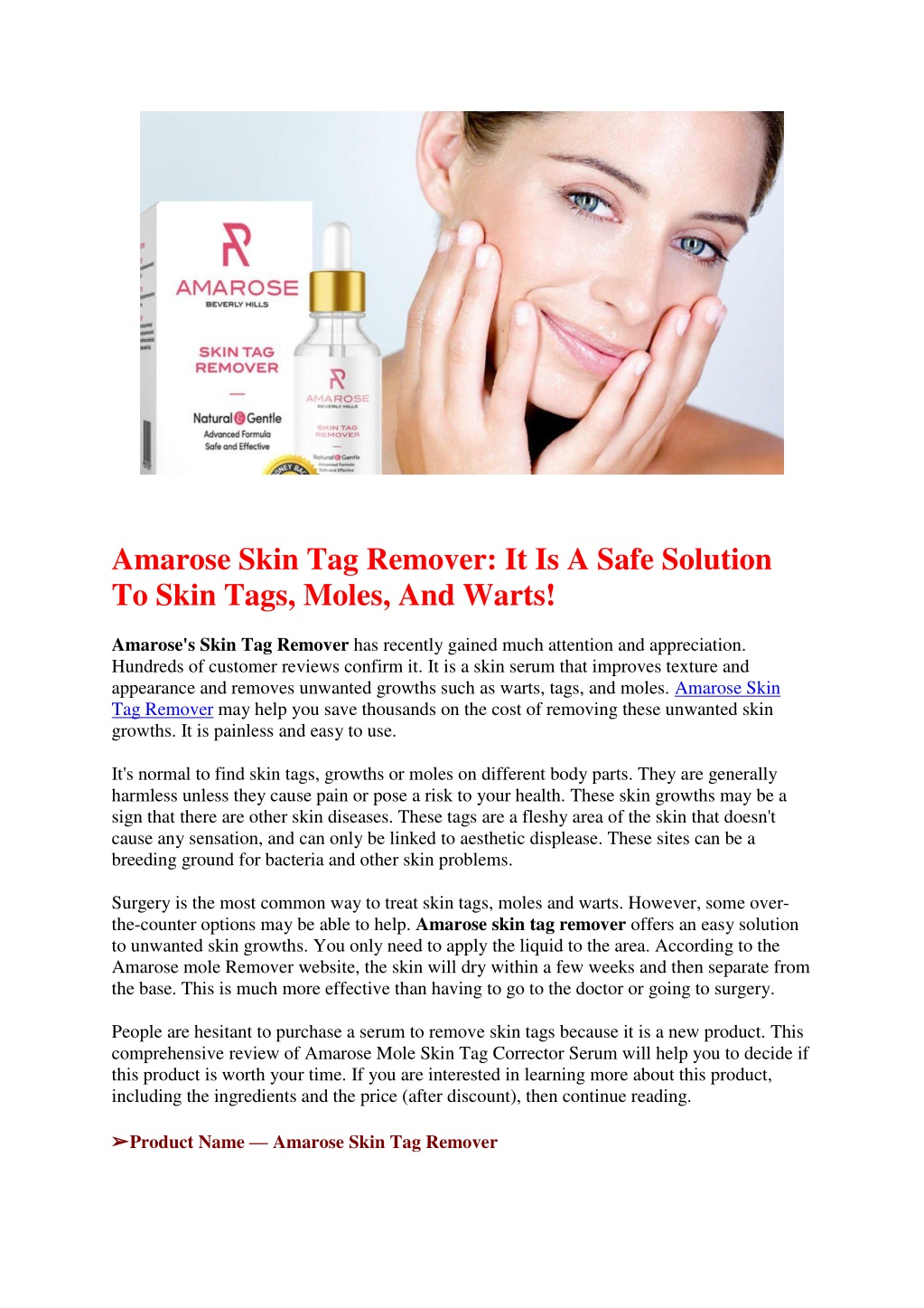 PPT - Amarose Skin Tag Remover Reviews PowerPoint Presentation, free ...
