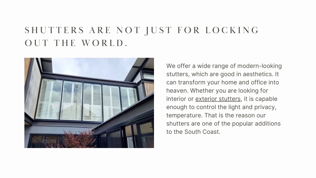 PPT - Exterior Shutters in South Coast | Graham’s Blinds PowerPoint ...