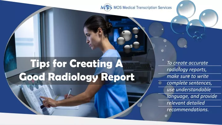 PPT - Tips for Creating A Good Radiology Report PowerPoint Presentation ...