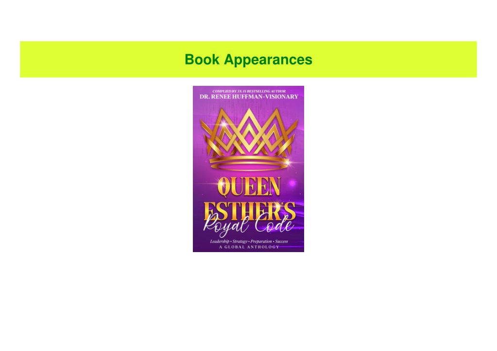 PPT - Pdf [download]^^ Queen Esther's Royal Code Leadership Strategy ...