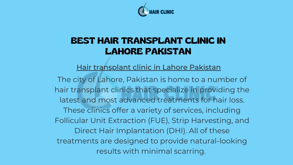 Ppt Best Hair Transplant Clinic In Lahore Pakistan Powerpoint