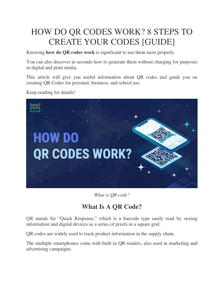PPT - How Do QR Codes Work? 5 Best Practices [UPDATED] PowerPoint ...