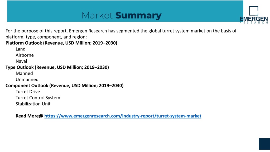 PPT - Turret SysteTurret System Market Size Worth USD 24.59 Billion ...