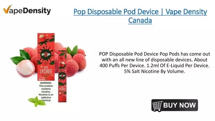 PPT - Pop Disposable Pod Device PowerPoint Presentation, free download ...