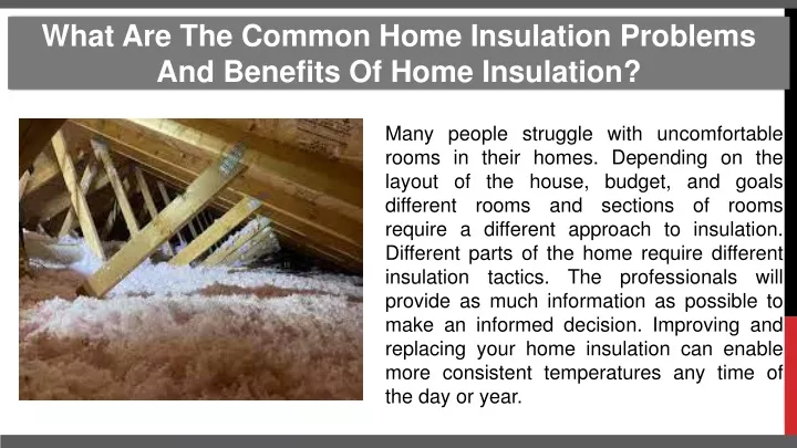 PPT - What Are The Common Home Insulation Problems And Benefits Of Home ...