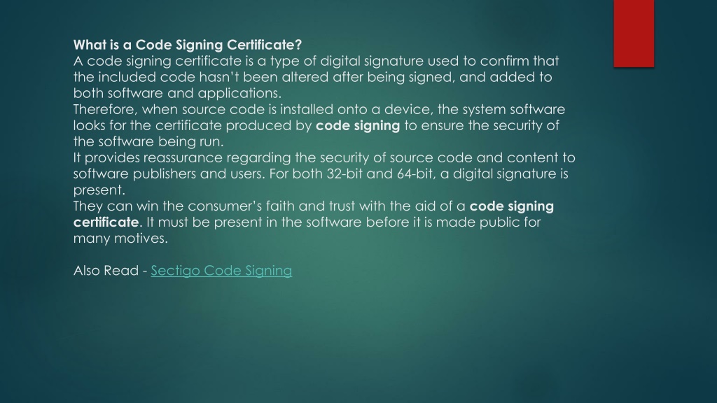 PPT - What is Code Signing Certificate PowerPoint Presentation, free ...