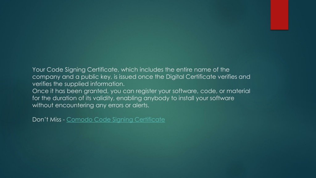 PPT - What is Code Signing Certificate PowerPoint Presentation, free ...