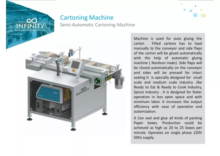 PPT - Semi Automatic Cartoning Machine PowerPoint Presentation, free ...