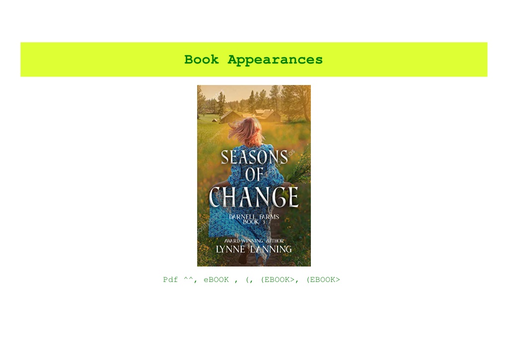 PPT - ^DOWNLOAD-PDF) Seasons of Change - Darnell Farms Book 3 Christian ...