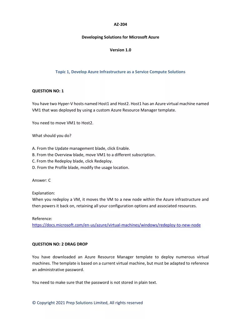 PPT - AZ-204-Questions PowerPoint Presentation, free download - ID:11808490