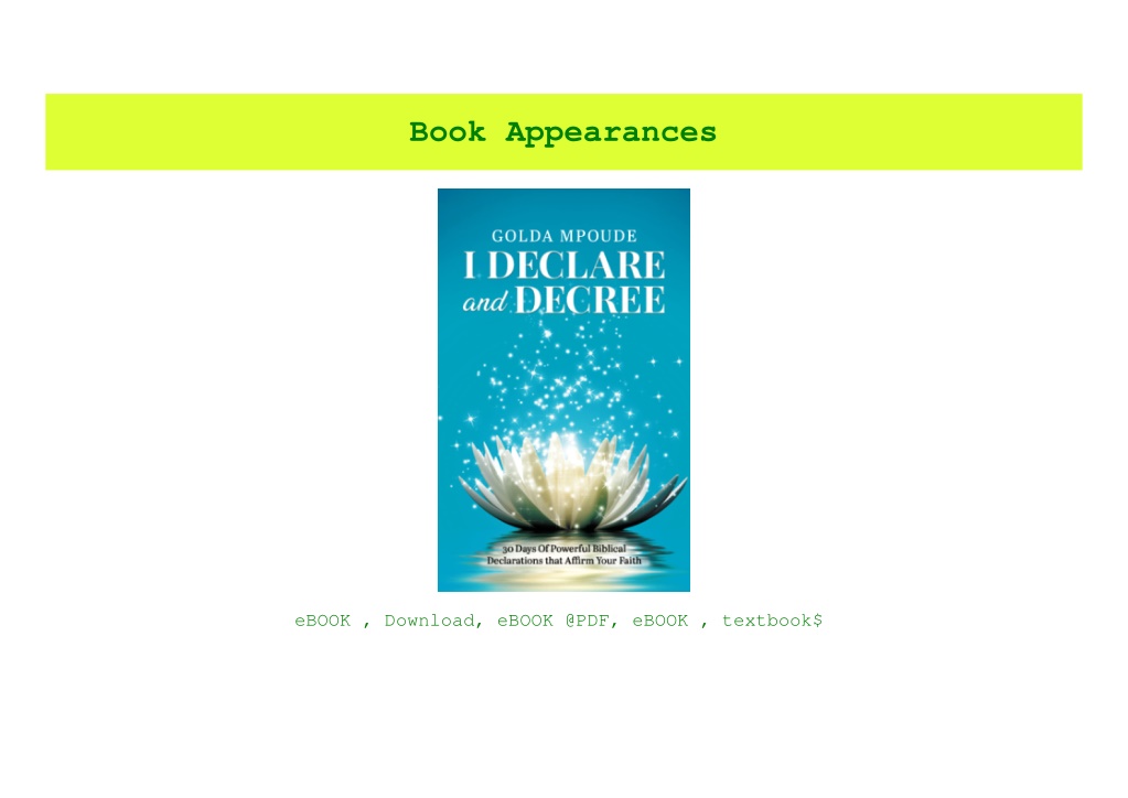 PPT - [Best!] I DECLARE AND DECREE 30 Days Of Powerful Biblical ...