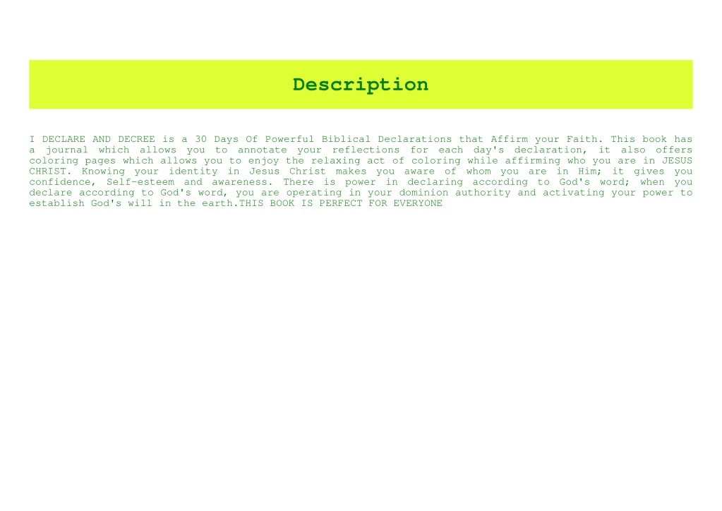 PPT - [Best!] I DECLARE AND DECREE 30 Days Of Powerful Biblical ...