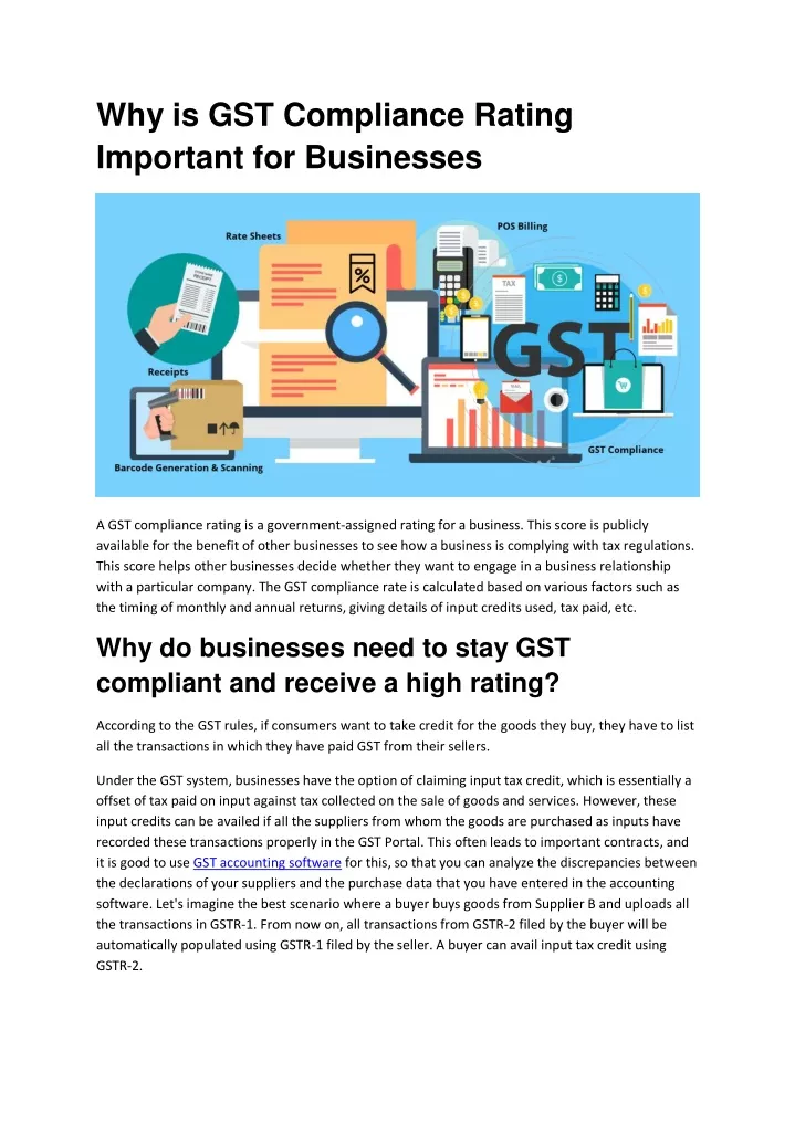 PPT - Why is GST Compliance Rating Important for Businesses PowerPoint ...