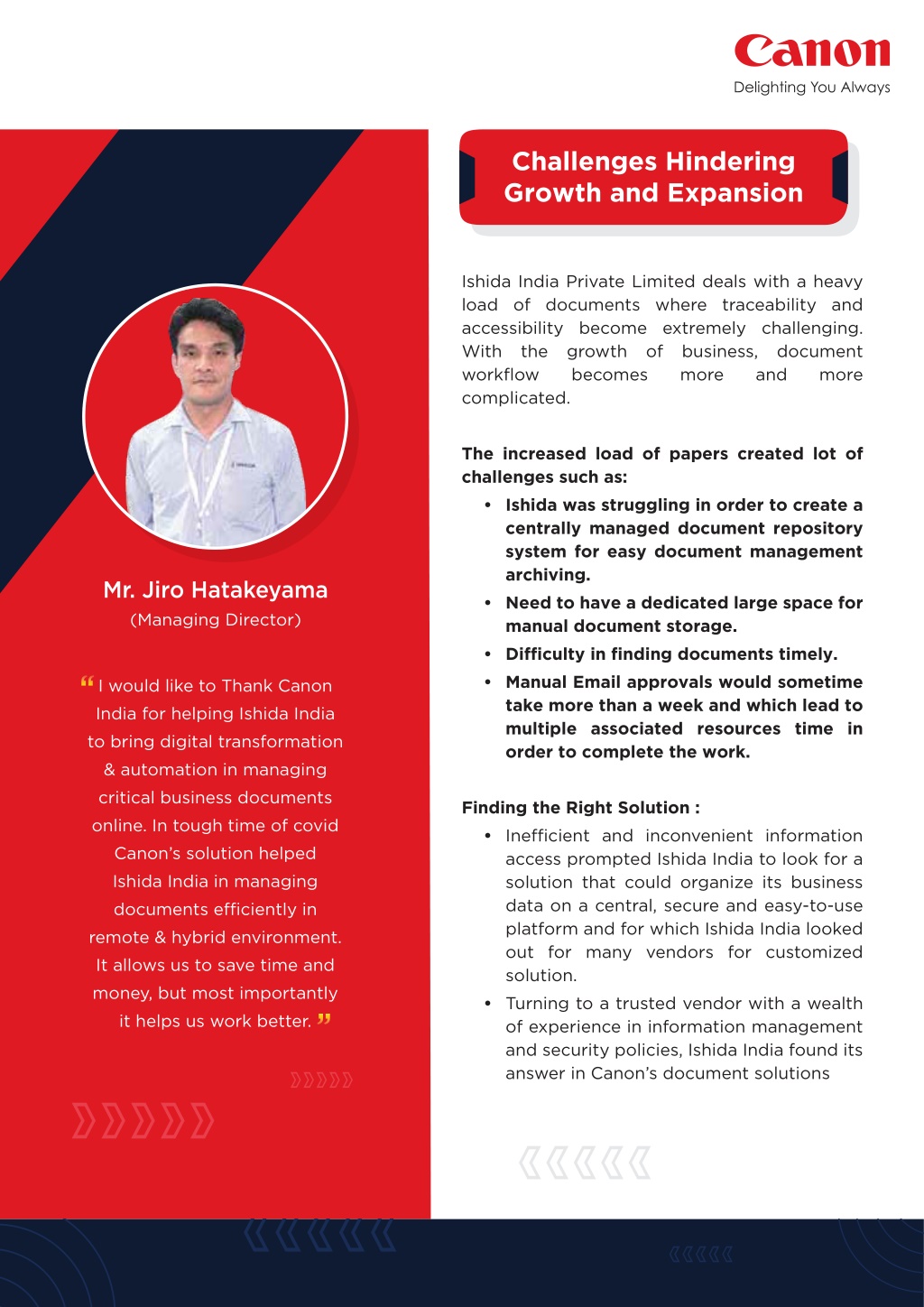 PPT - How Canon India Therefore Solution Took Ishida India To A Greater ...