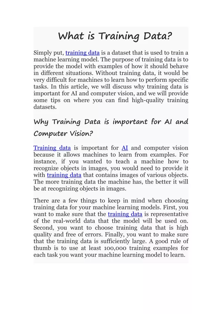 PPT - What is Training Data PowerPoint Presentation, free download - ID ...