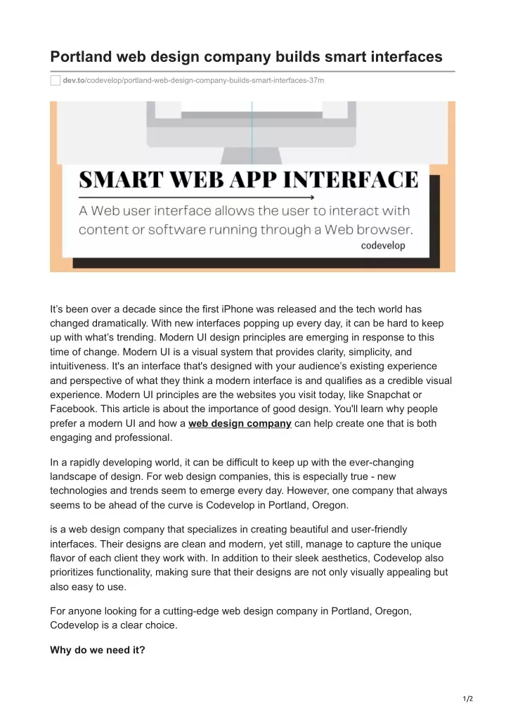 PPT - Portland web design company builds smart interfaces PowerPoint ... PPT - Portland web design company builds smart interfaces PowerPoint ...