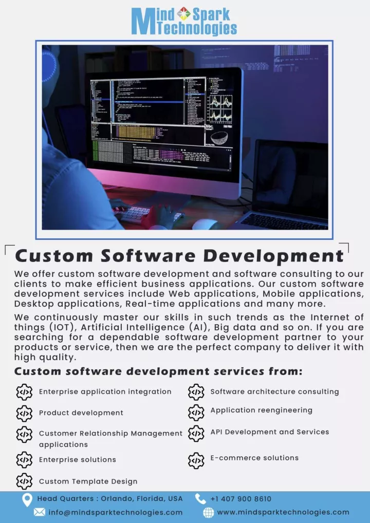 PPT - Custom Software Development – Mind Spark Technologies PowerPoint Presentation - ID:11811515