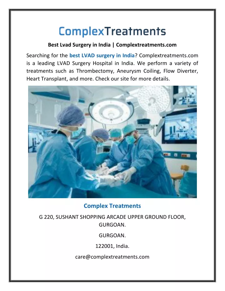 Ppt Best Lvad Surgery In India Powerpoint Presentation Id11811723