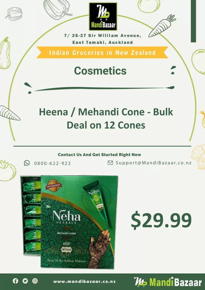 PPT - Heena Mehandi Cone - Bulk Deal on 12 Cones - Mandi Bazaar ...