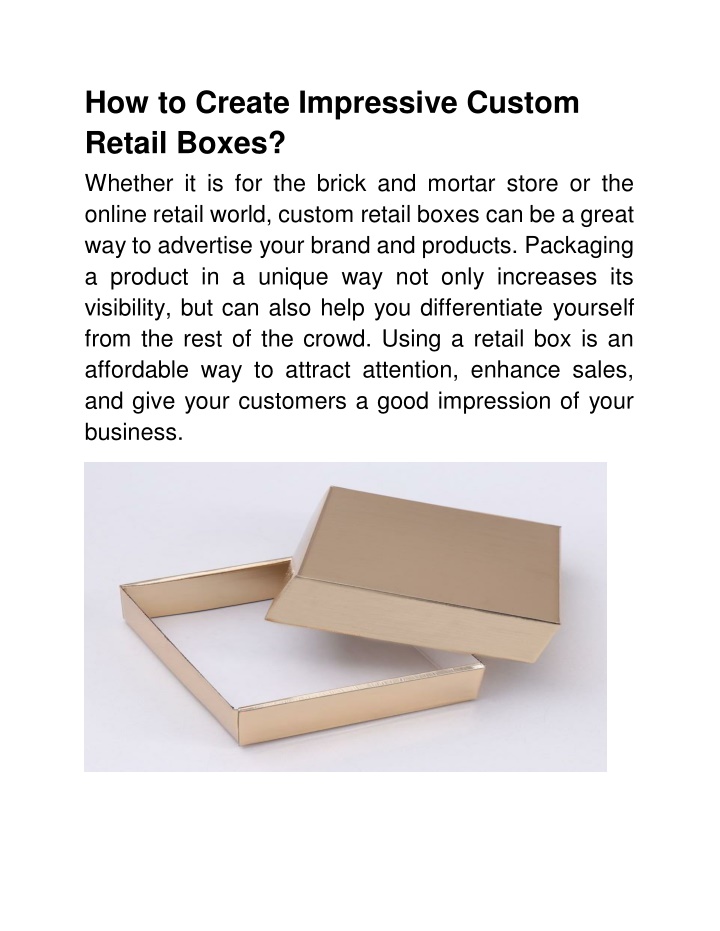 PPT - How to Create Impressive Custom Retail Boxes_ PowerPoint ...