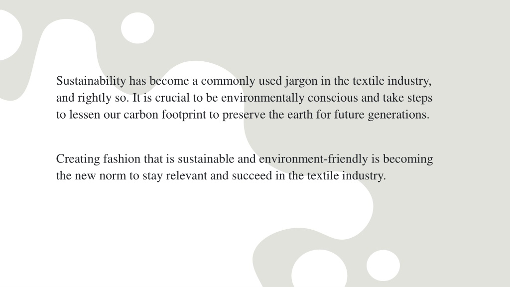 PPT - Grow Your Textile Business with Sustainably Sourced Fabrics ...