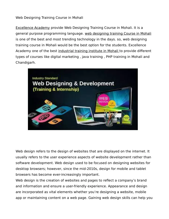 PPT - web designing training course in mohali PowerPoint Presentation ... PPT - web designing training course in mohali PowerPoint Presentation ...