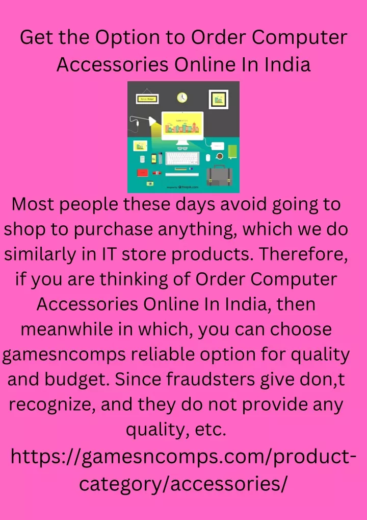 PPT - Get the Option to Order Computer Accessories Online In India ...