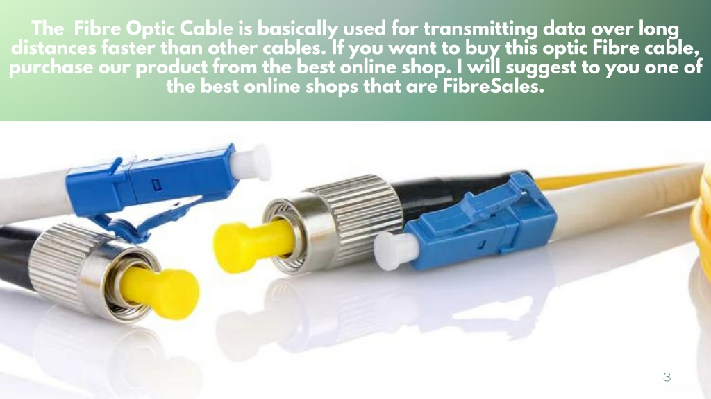 PPT - Fibre optic cable - Fibresales PowerPoint Presentation, free ...