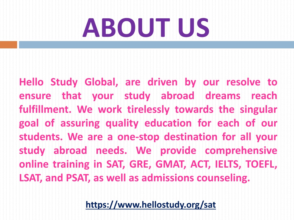 PPT - SAT Training in Mumbai - Hello Study Global PowerPoint ...