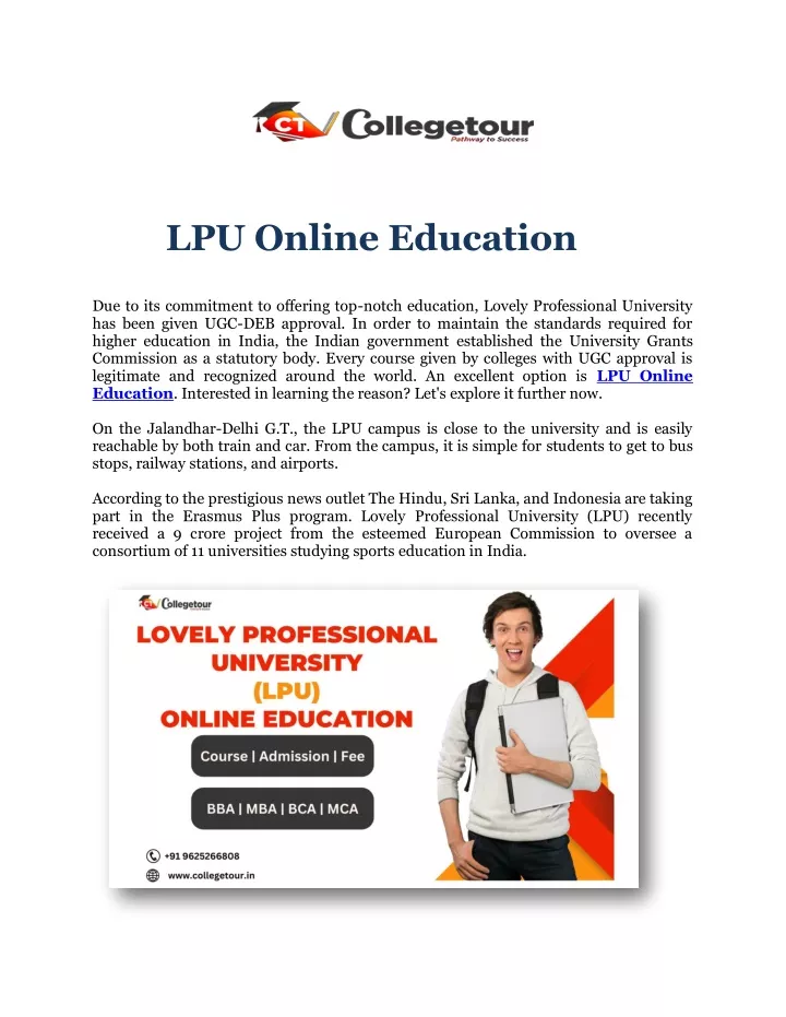 PPT - LPU Online Education PowerPoint Presentation, free download - ID ...
