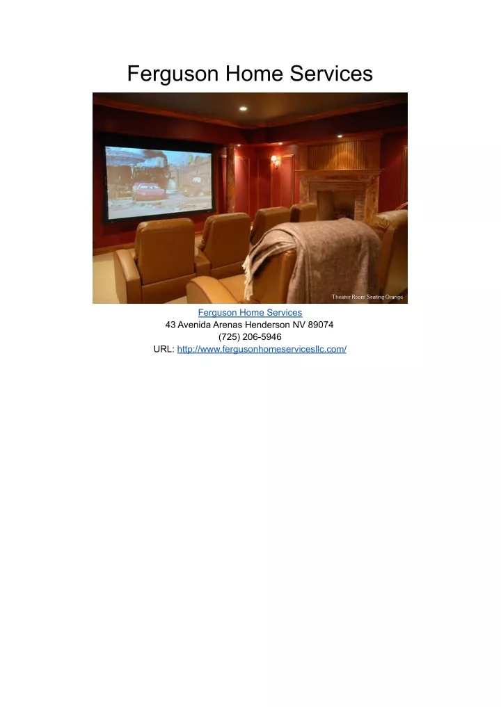 PPT - Ferguson Home Services PowerPoint Presentation, free download ...